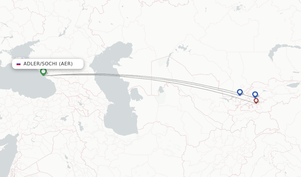 Uzbekistan Airways flights from Adler/Sochi, AER - FlightsFrom.com