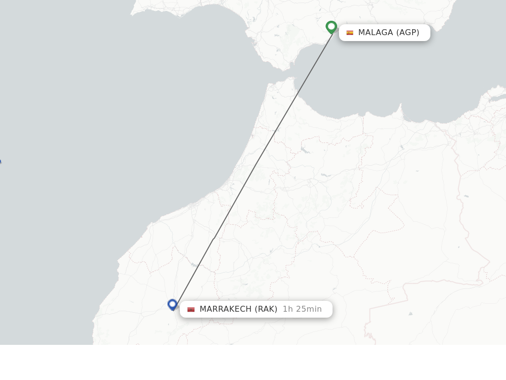 Direct (non-stop) flights from Malaga to Marrakech - schedules ...