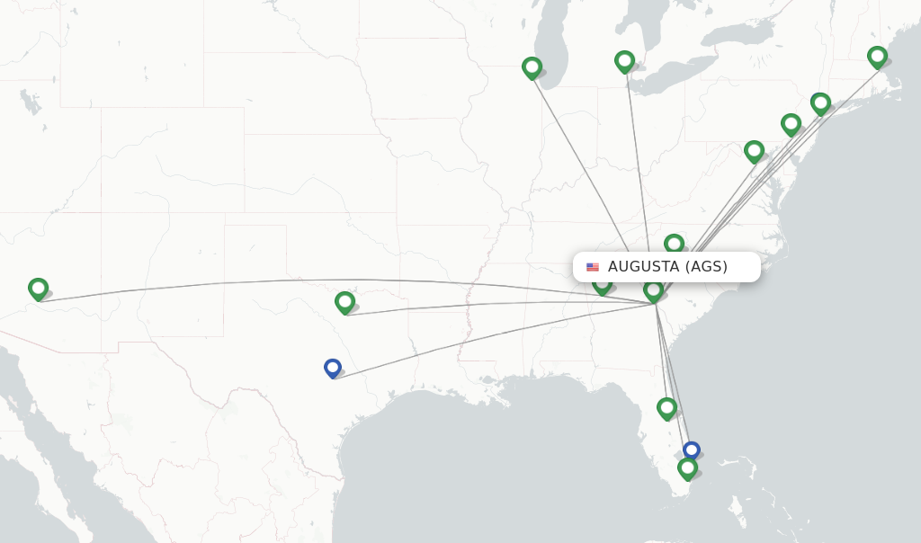 Direct non stop Flights From Augusta AGS FlightsFrom