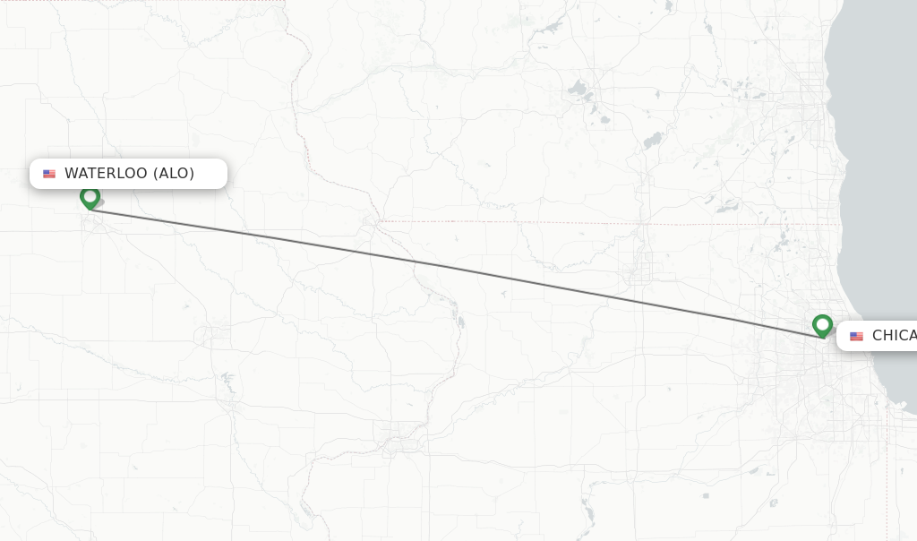Direct (non-stop) flights from Waterloo to Chicago - schedules ...