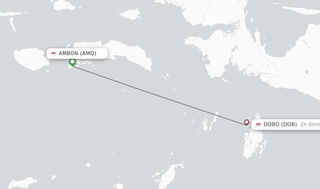 Direct (non-stop) flights from Ambon to Dobo - schedules - FlightsFrom.com