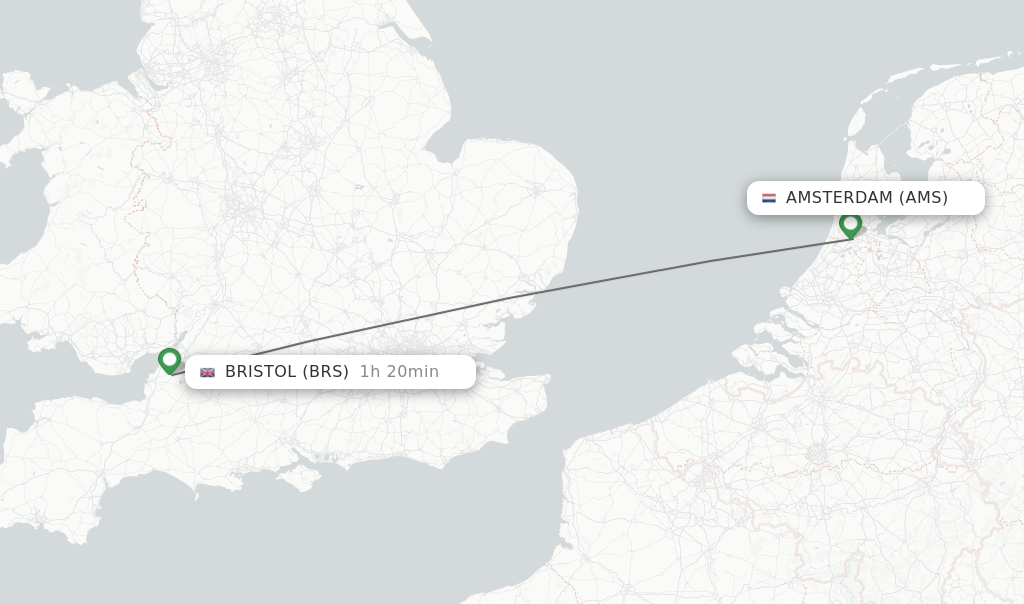 Direct (non-stop) flights from Amsterdam to Bristol - schedules ...