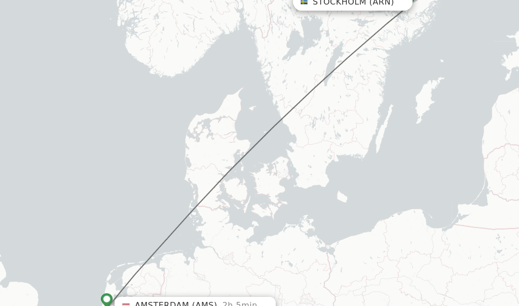 Direct (non-stop) flights from Stockholm to Amsterdam - schedules ...