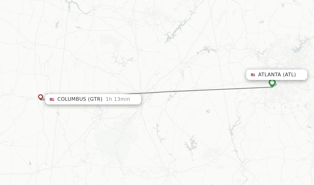 Direct (non-stop) flights from Atlanta to Columbus - schedules ...