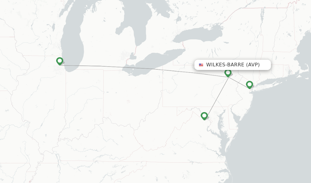 United flights from Wilkes-Barre, AVP - FlightsFrom.com