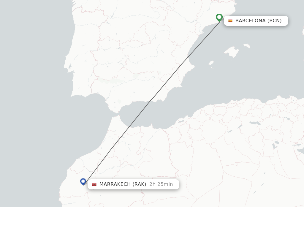 Direct (non-stop) flights from Barcelona to Marrakech - schedules ...