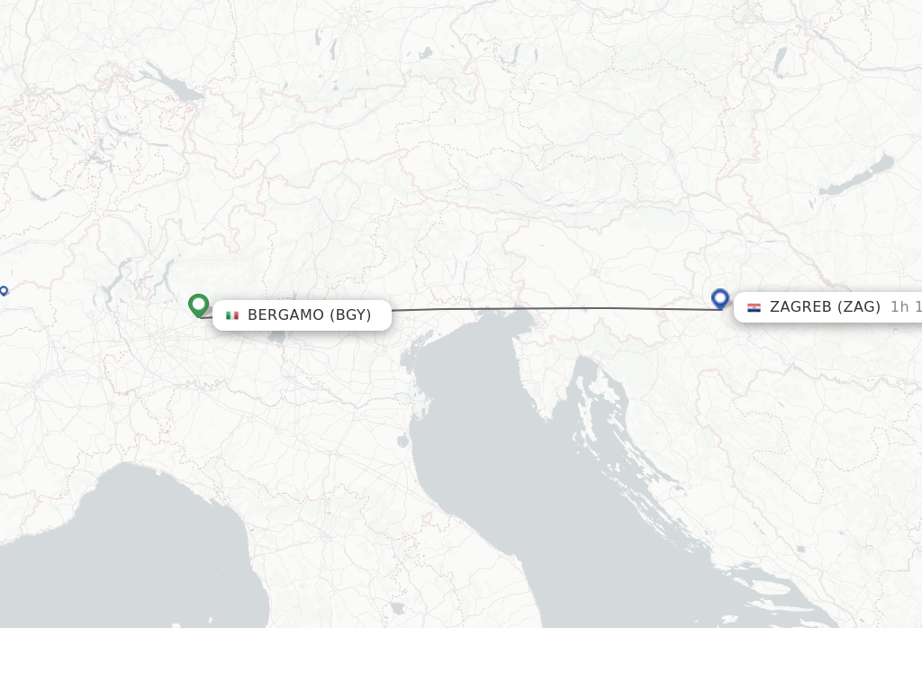 Direct (non-stop) flights from Milan to Zagreb - schedules ...