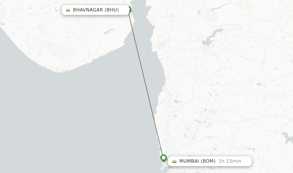 Direct (non-stop) flights from Bhavnagar to Mumbai - schedules ...