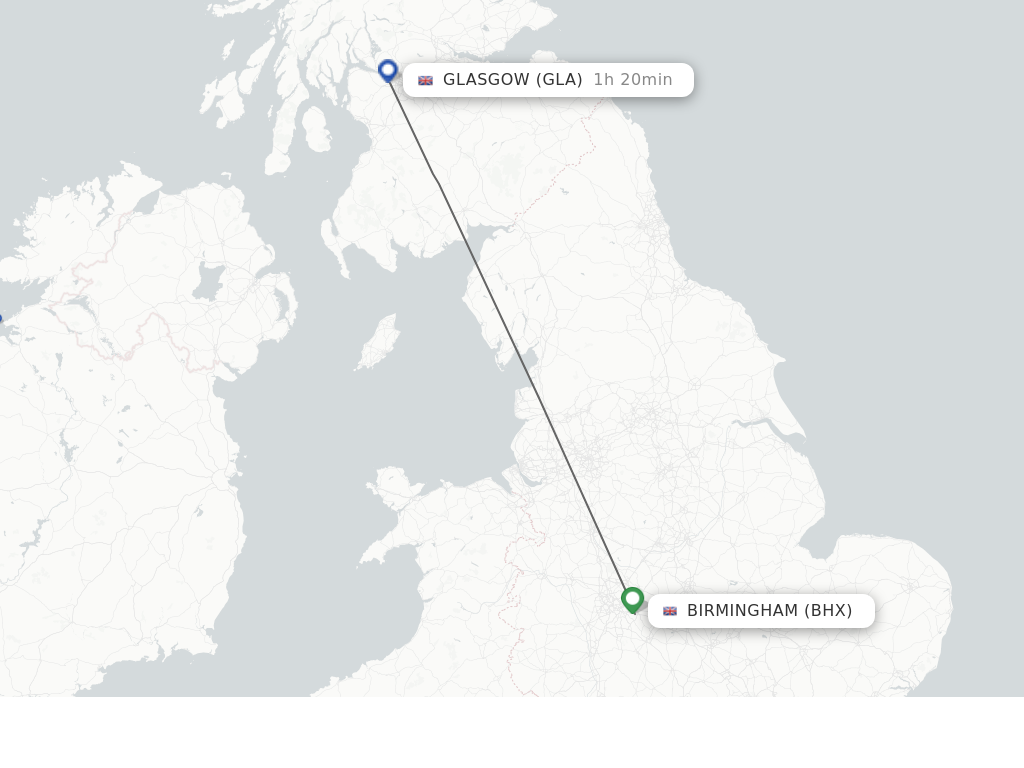 Direct (non-stop) flights from Birmingham to Glasgow - schedules ...