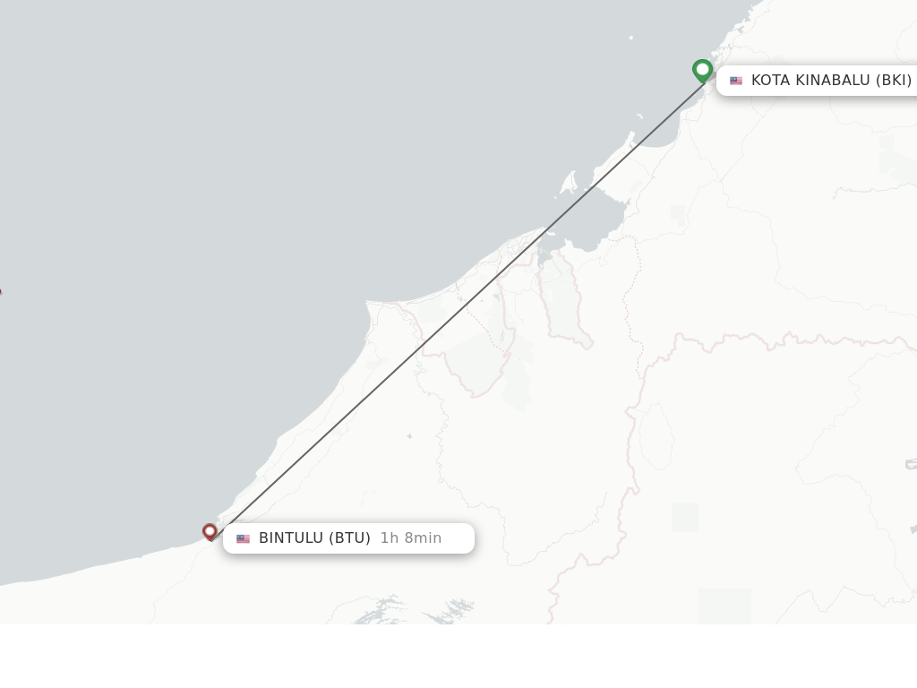 Direct (non-stop) flights from Kota Kinabalu to Bintulu - schedules ...