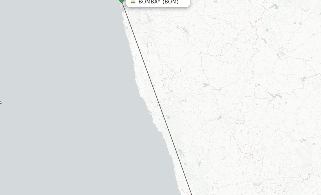 Direct (non-stop) flights from Mumbai to Kannur - schedules ...