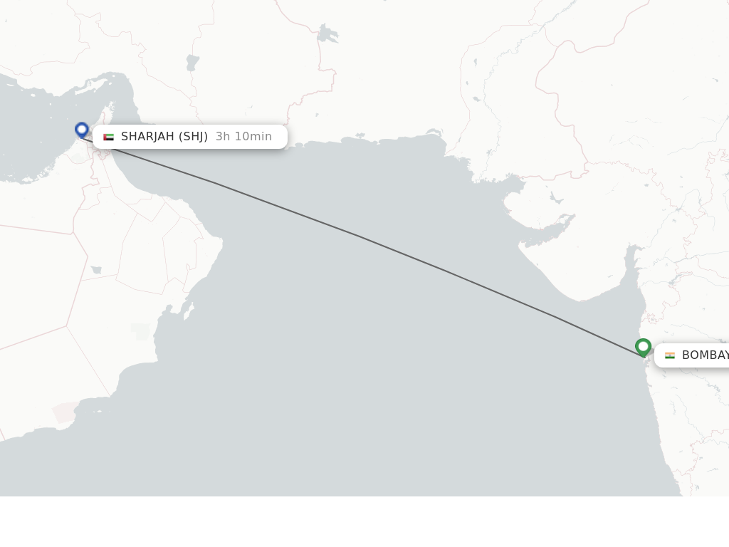 Direct (non-stop) flights from Mumbai to Sharjah - schedules ...