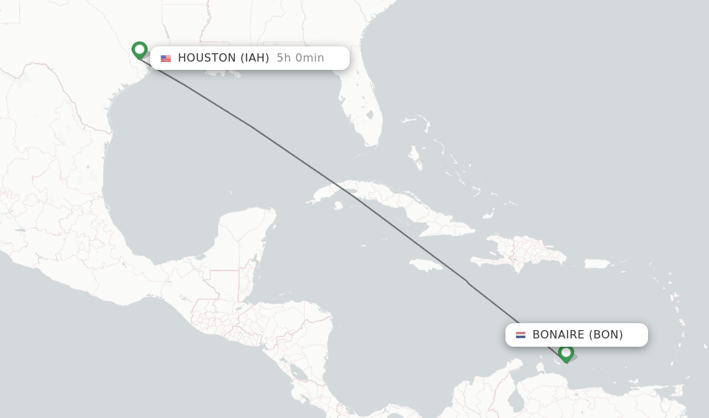 Direct (non-stop) flights from Bonaire to Houston - schedules ...