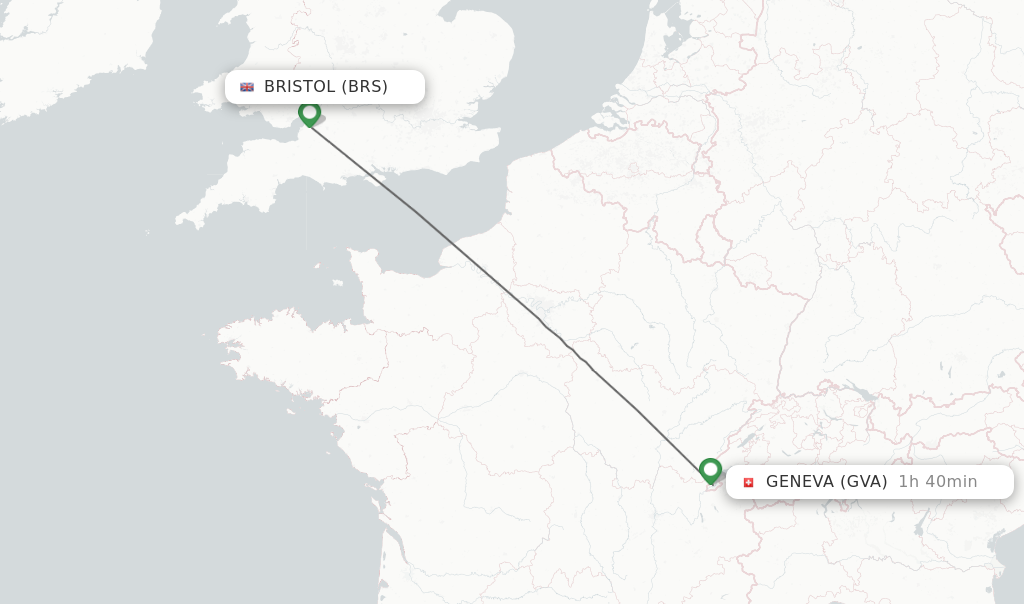 Direct (non-stop) flights from Bristol to Geneva - schedules ...