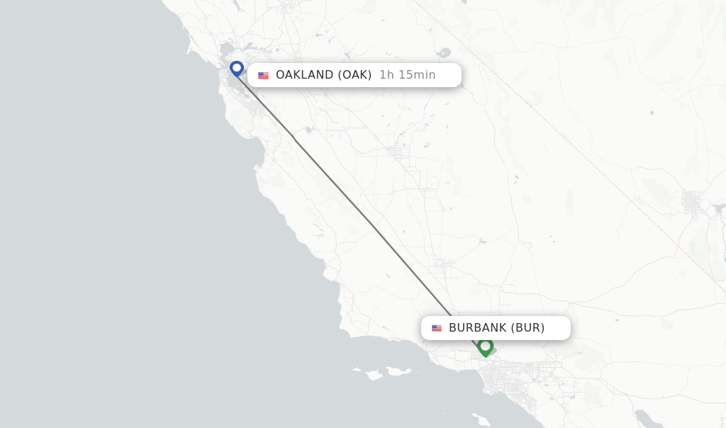 Burbank To Oakland Flight