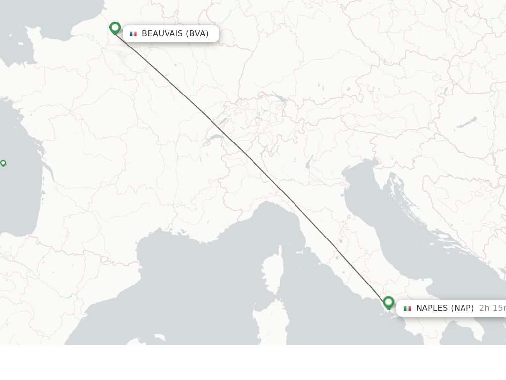 Direct (non-stop) flights from Paris to Naples - schedules ...