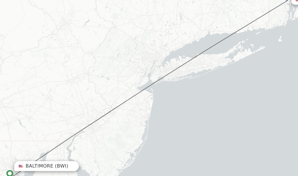 Direct (non-stop) flights from Baltimore to Providence - schedules ...