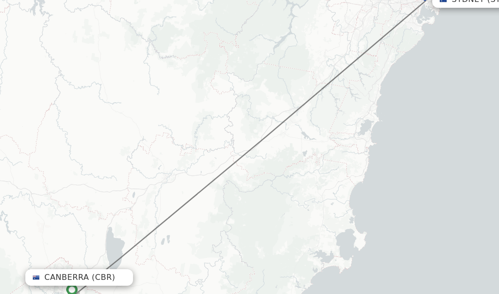 Direct (non-stop) flights from Canberra to Sydney - schedules ...