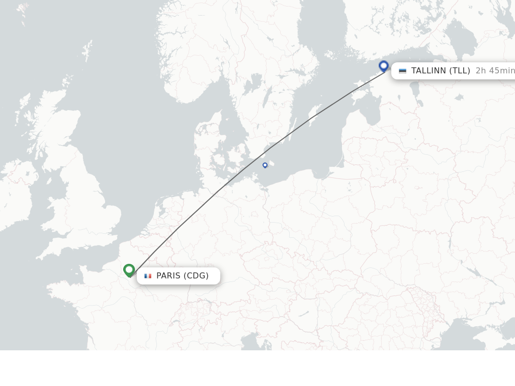 Direct (non-stop) flights from Paris to Tallinn - schedules ...