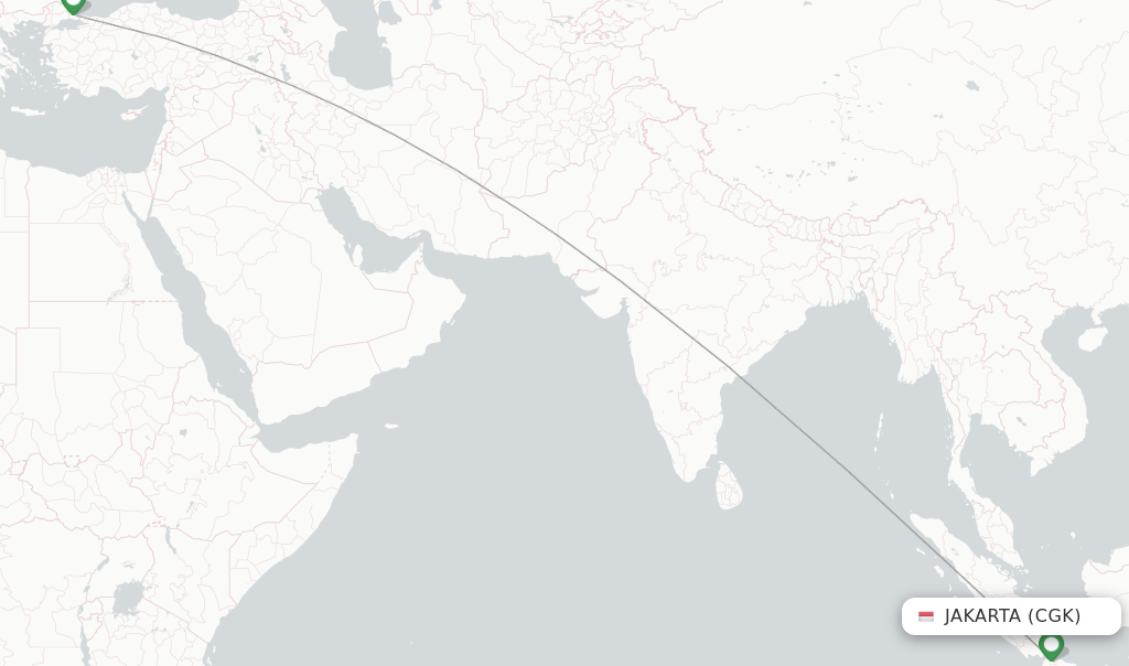 Turkish Airlines flights from Jakarta, CGK - FlightsFrom.com