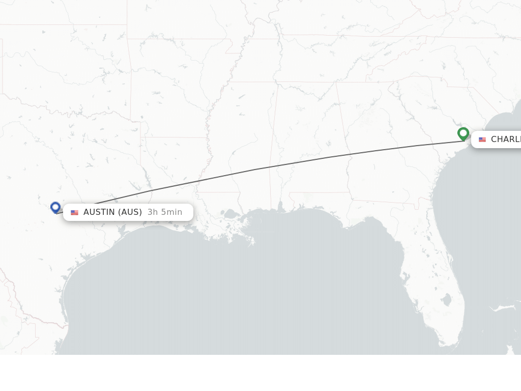 Direct (non-stop) flights from Charleston to Austin - schedules ...