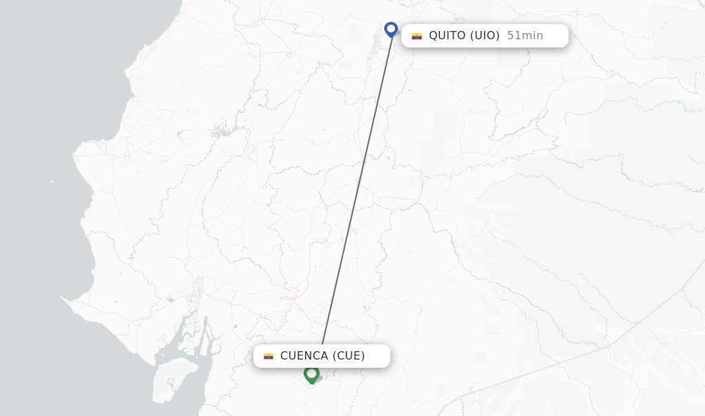 Direct (non-stop) flights from Cuenca to Quito - schedules ...