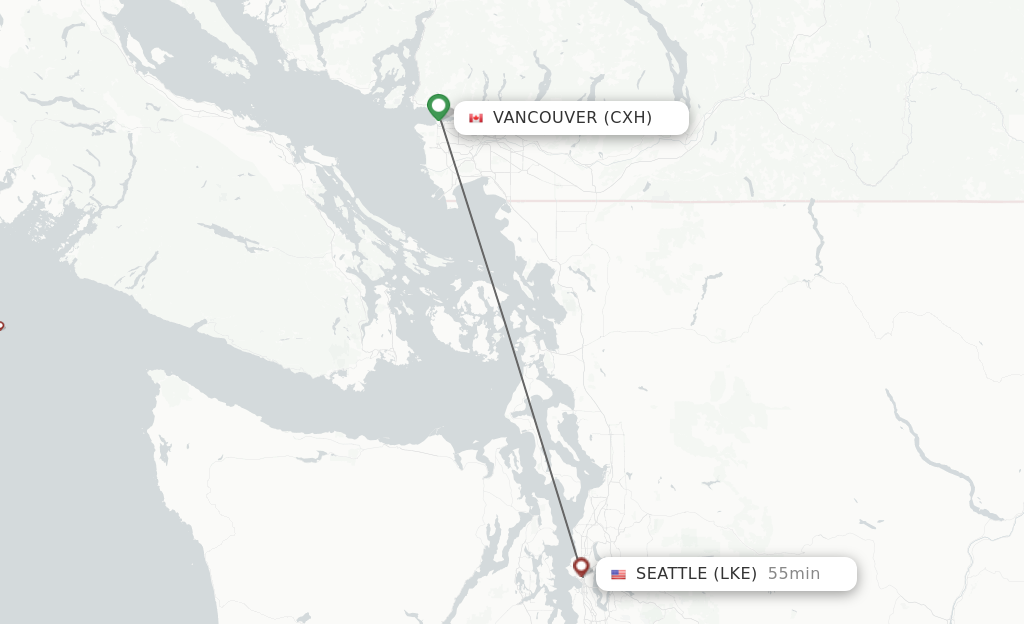 Direct (non-stop) flights from Vancouver to Seattle - schedules ...