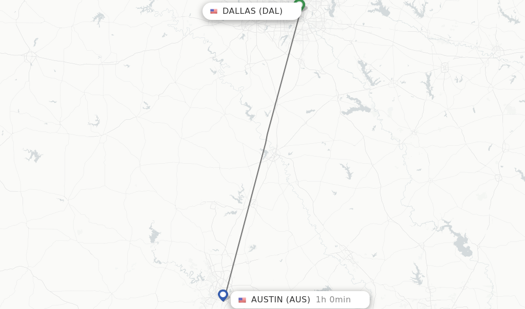 Direct (non-stop) flights from Dallas to Austin - schedules ...