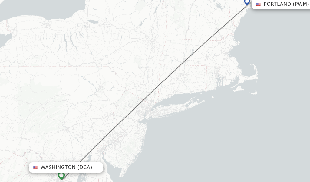 Direct (non-stop) flights from Washington to Portland - schedules ...