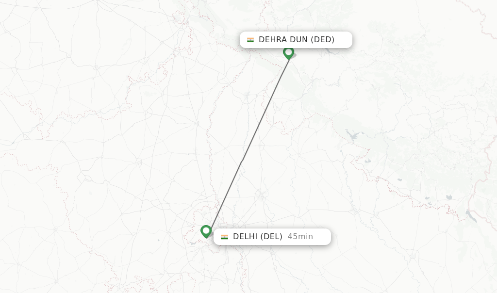 Direct (non-stop) flights from Dehra Dun to Delhi - schedules ...
