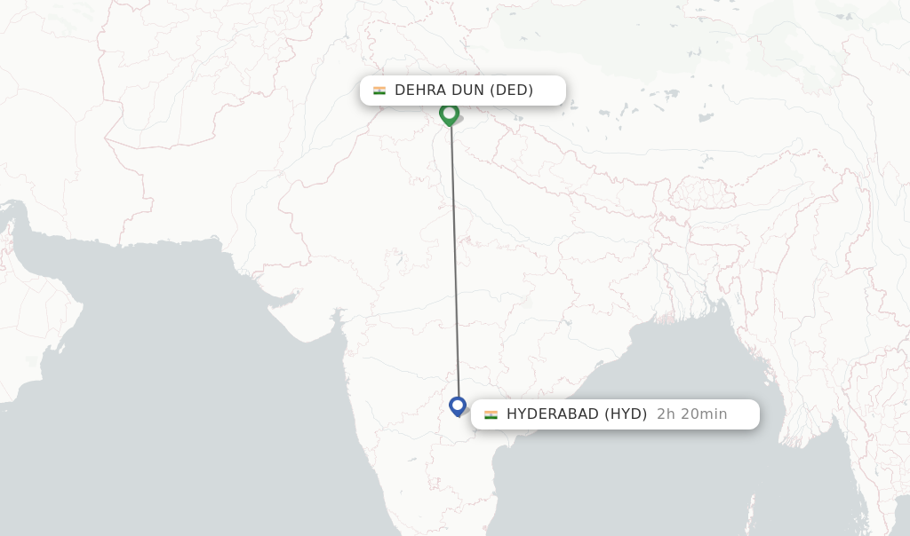 Direct (non-stop) flights from Dehra Dun to Hyderabad - schedules ...