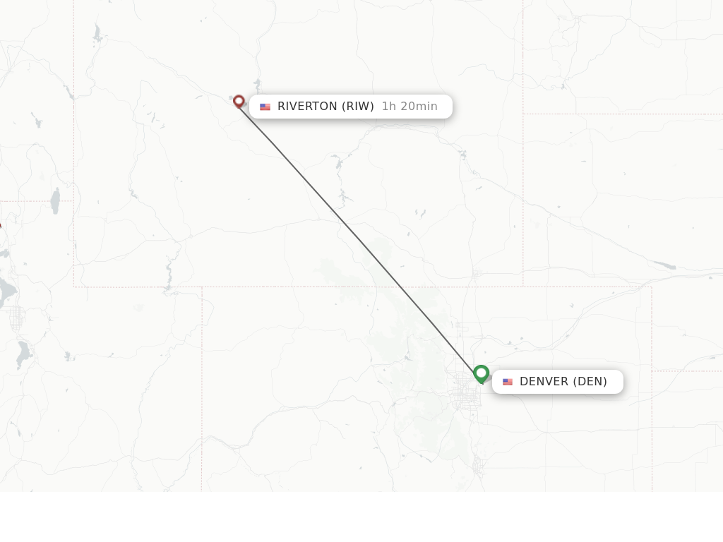 Direct (non-stop) flights from Denver to Riverton - schedules ...