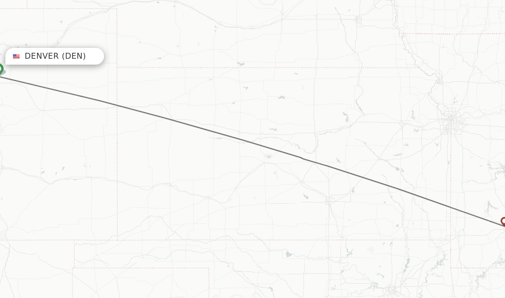Direct (non-stop) flights from Denver to Springfield - schedules ...