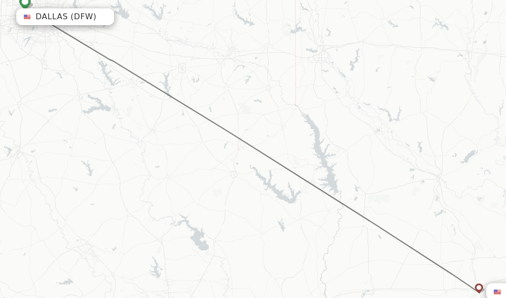 Direct (non-stop) flights from Dallas to Lafayette - schedules ...