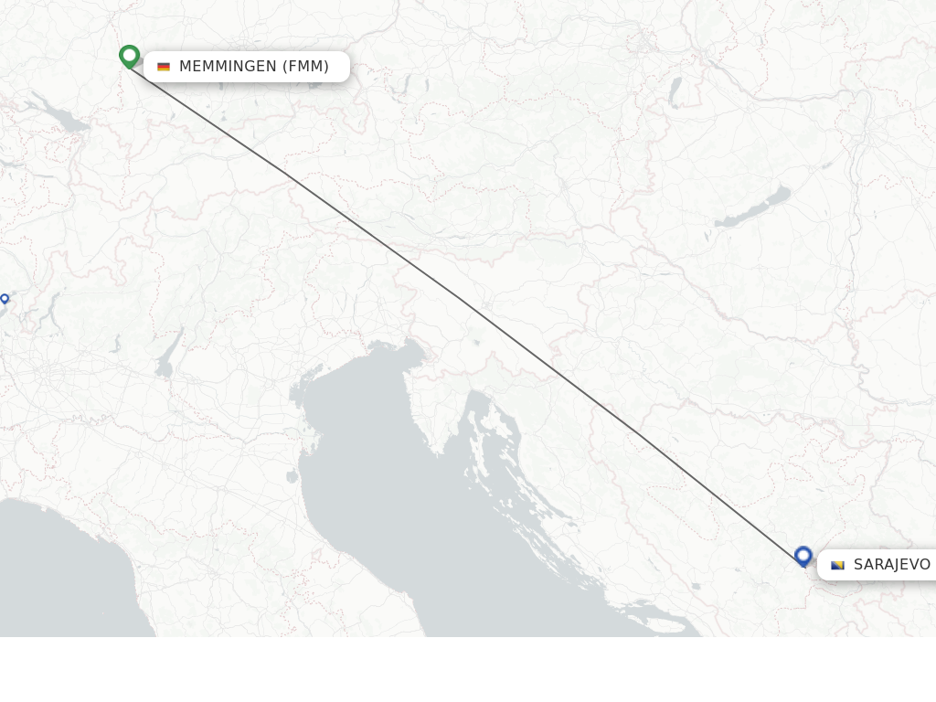 Direct (non-stop) flights from Memmingen to Sarajevo - schedules ...