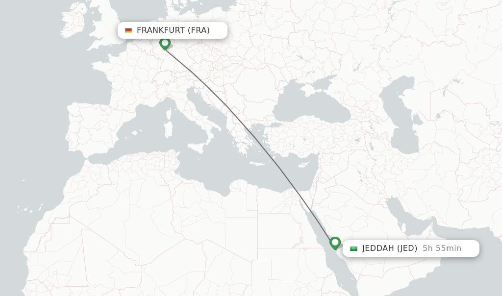 Direct (non-stop) flights from Frankfurt to Jeddah - schedules ...