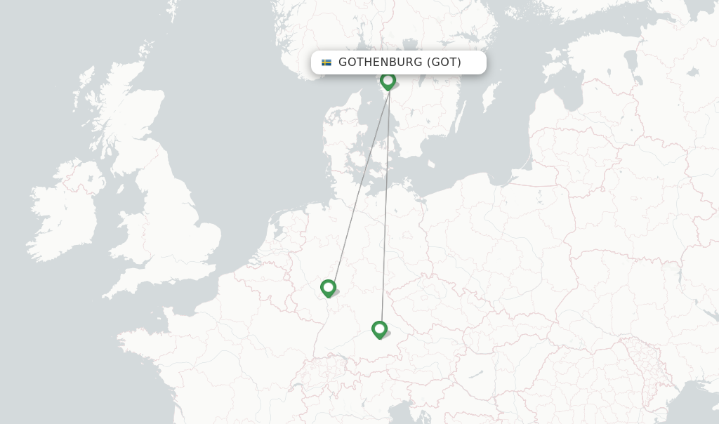 Lufthansa flights from Gothenburg, GOT - FlightsFrom.com