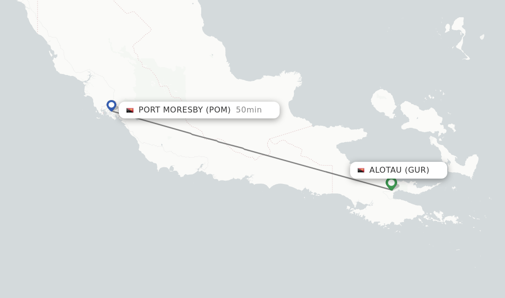 Direct (non-stop) flights from Alotau to Port Moresby - schedules ...