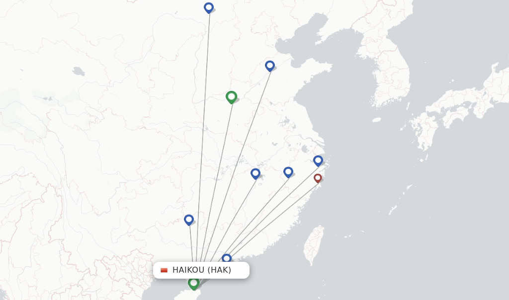 Shandong Airlines flights from Haikou, HAK - FlightsFrom.com