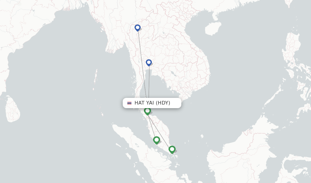 Thai AirAsia flights from Hat Yai, HDY - FlightsFrom.com