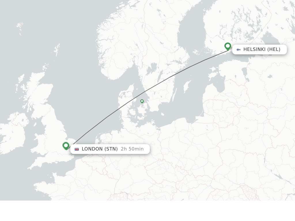Direct (non-stop) flights from Helsinki to London - schedules ...
