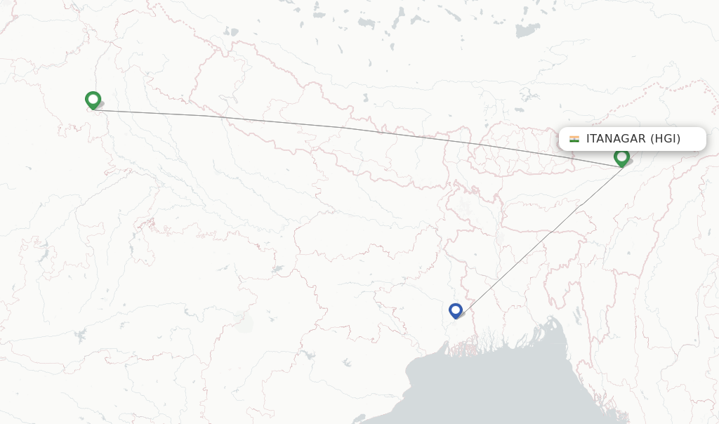 IndiGo flights from Itanagar, HGI - FlightsFrom.com