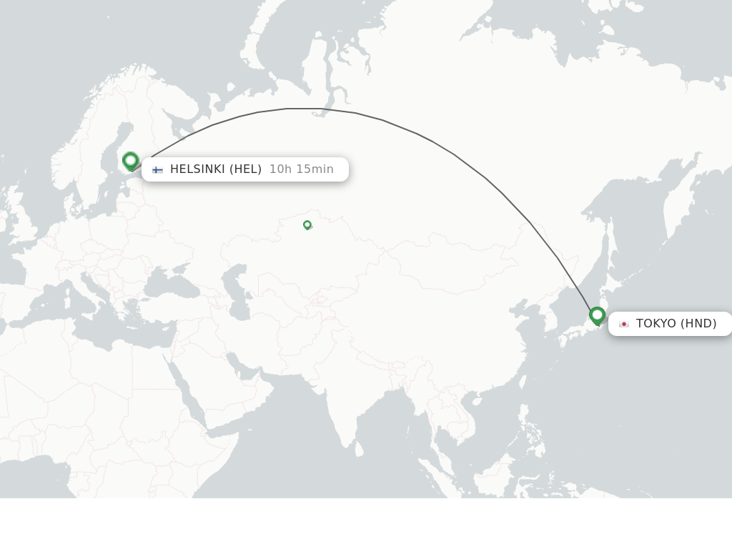 Direct (non-stop) flights from Tokyo to Helsinki - schedules ...
