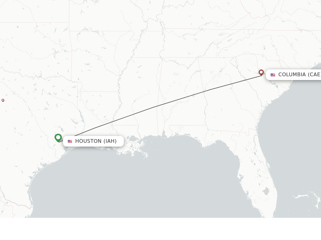 Direct (non-stop) flights from Houston to Columbia - schedules ...