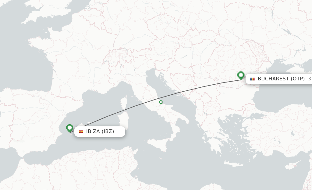 Direct (non-stop) flights from Ibiza to Bucharest - schedules ...