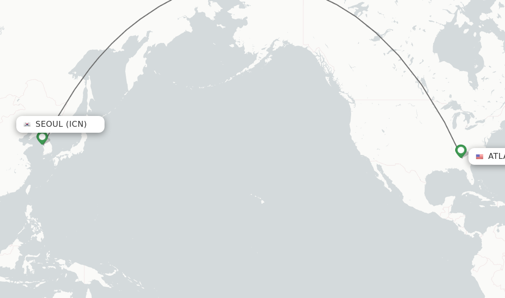Direct non stop Flights From Seoul To Atlanta Schedules