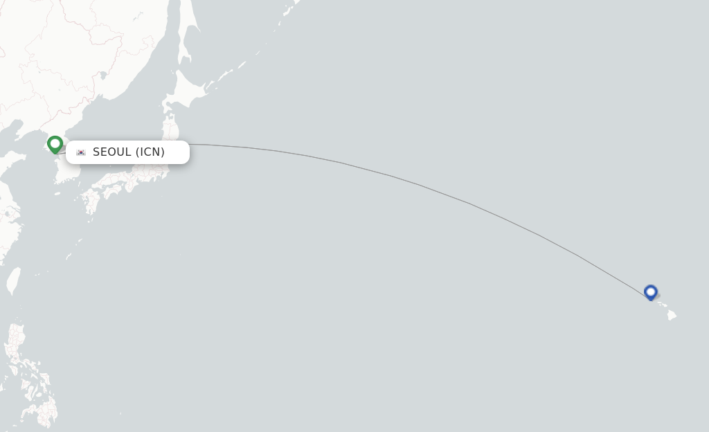 Hawaiian Airlines flights from Seoul, ICN - FlightsFrom.com