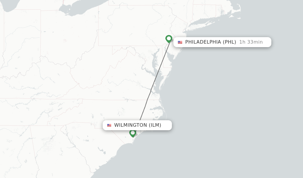 Direct (non-stop) flights from Wilmington to Philadelphia - schedules ...