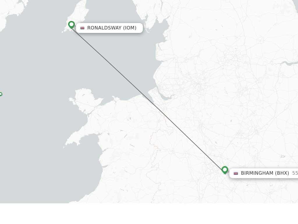 Direct (non-stop) flights from Isle Of Man to Birmingham - schedules ...