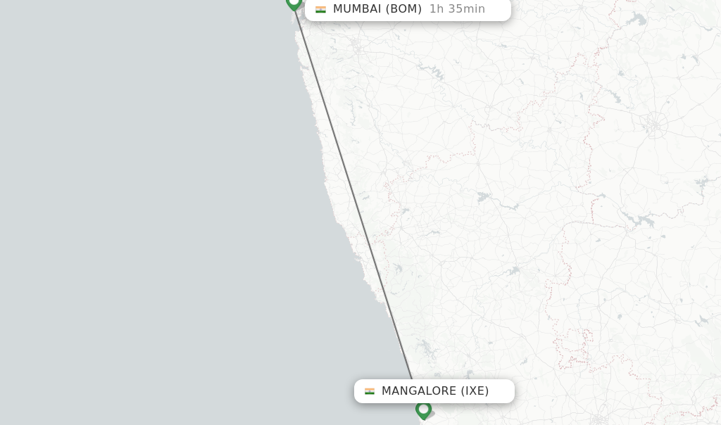 Direct (non-stop) flights from Mangalore to Mumbai - schedules ...